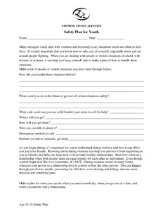 Child Safety Plan - Ages 12-18 - Stepping Stones Agencies