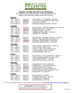 12-STEP RECOVERY AND SUPPORT GROUP MEETING LIST - Stepping Stones Agencies